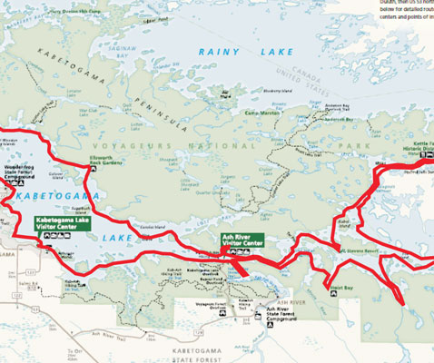 Maps of Voyageurs National Park Tours | Border Guide Services